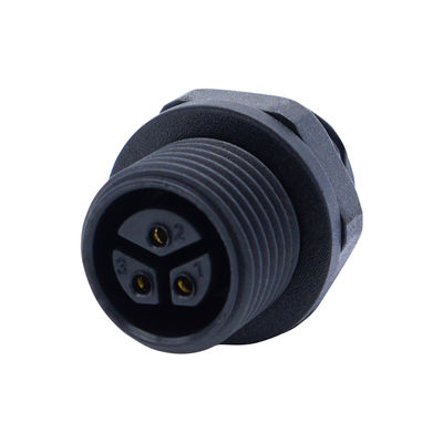 M16 IP67 Male Panel Mount Waterproof Outdoor LED Light Connector