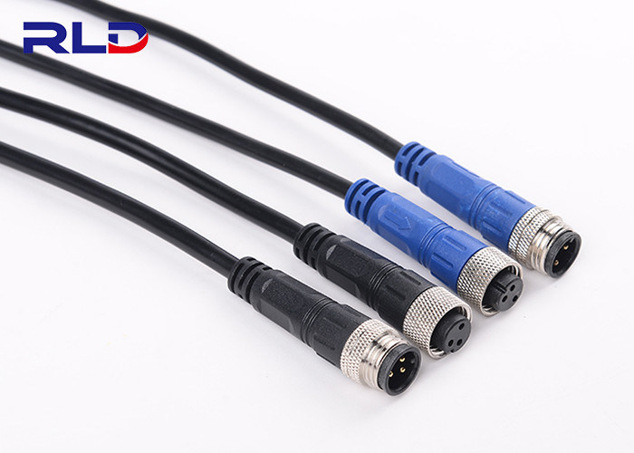 Push Lock 4 Pin Connector Waterproof , Small Size Multi Pin Electrical ...