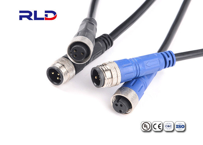 Panel Mount Electrical Round Multi Pin Connectors 3 Pin Power And 9 Pin Signal