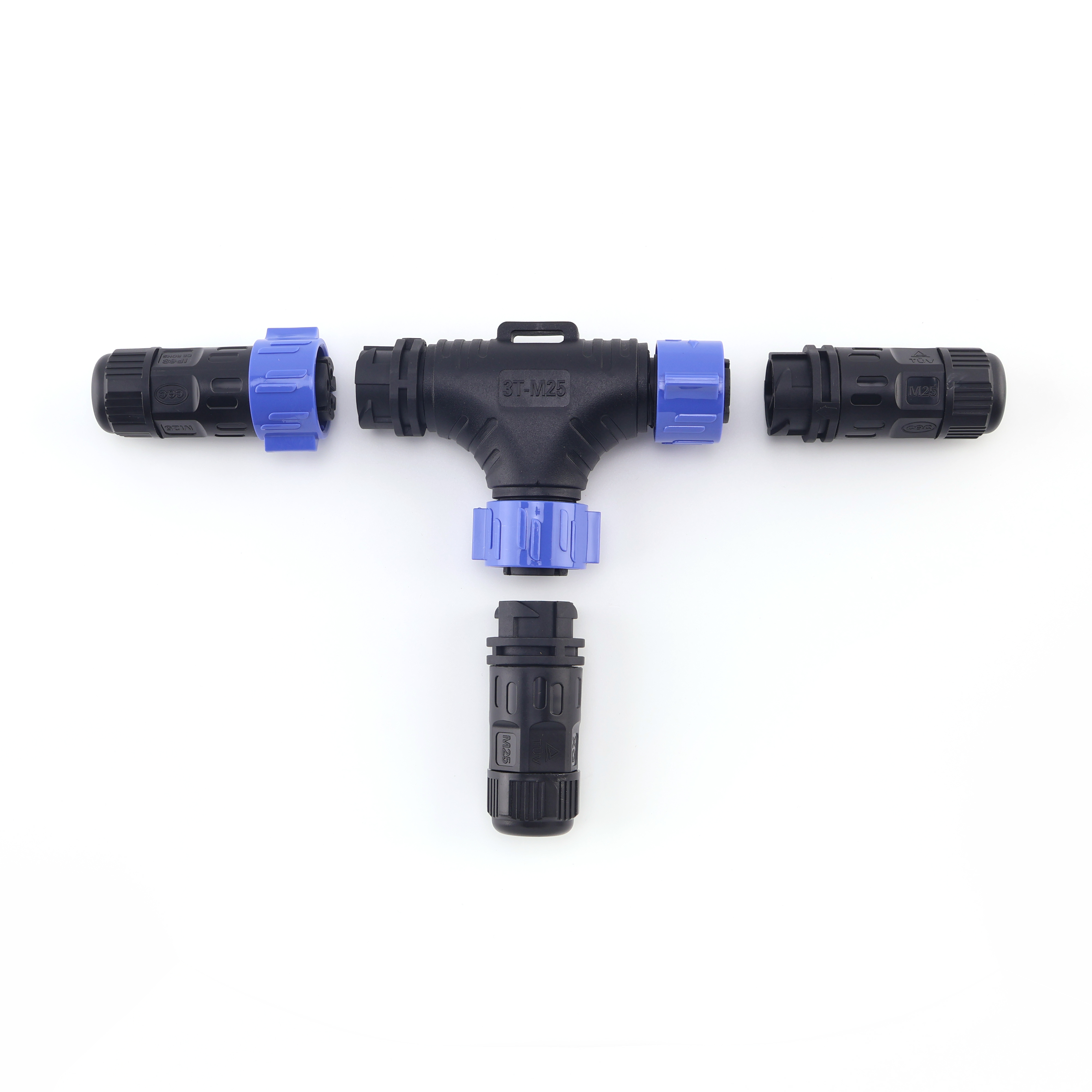 Factory Price IP67 High Voltage M25 Outdoor LED Plug Slef-locking T ...