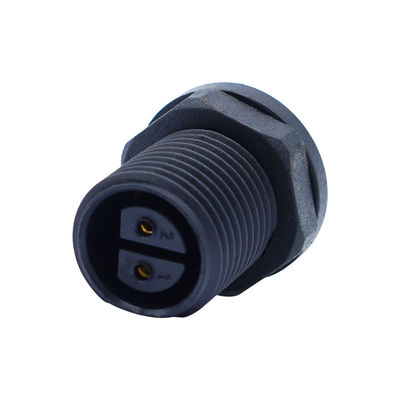 Nylon Waterproof Panel Mount Connector , IP67 2 Pin Panel Mount Connector