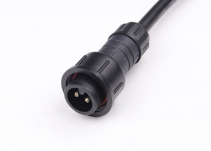 Circular Thread IP68 Waterproof Electrical Cable Connector 2P 3P Male ...